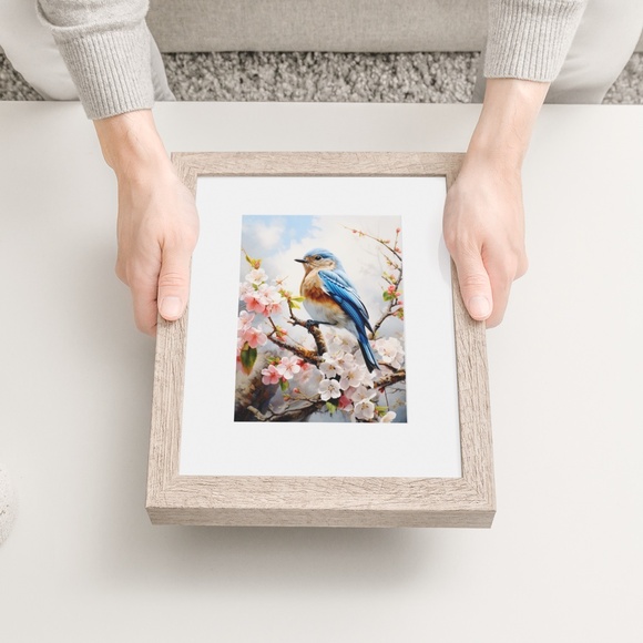 Creative Path Studios | Art | Watercolor Eastern Bluebird Wall Art ...